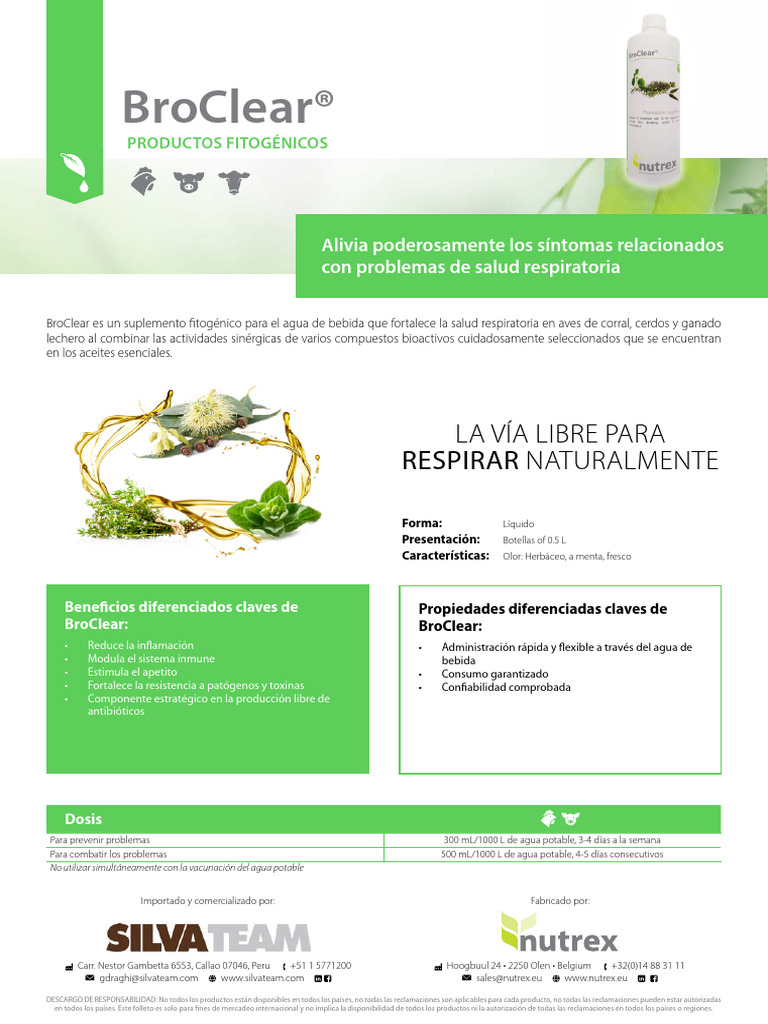 PHY - BroClear - 1p (ES-PE) (SC) | PDF | Agua | Especialidades Medicas
