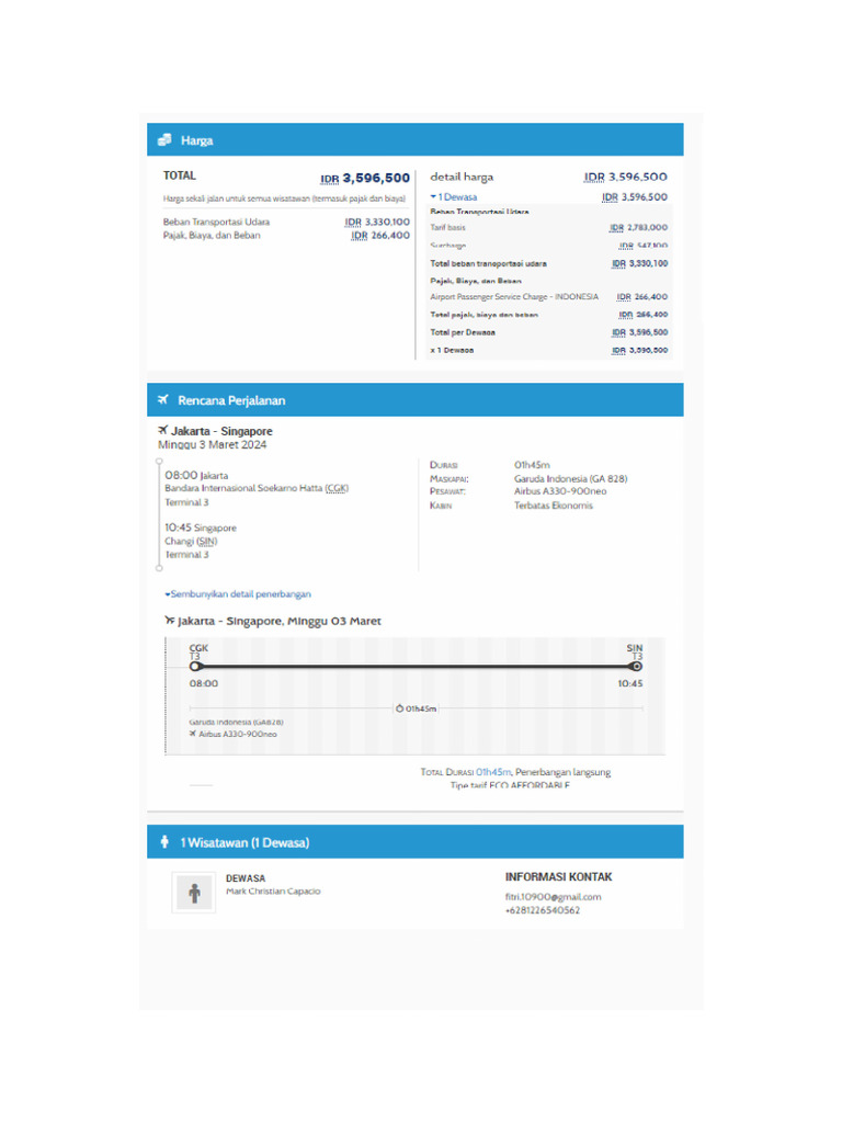 Booking Flight | PDF