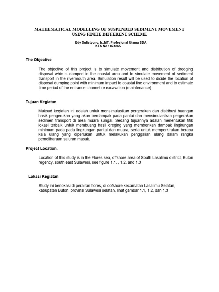 Mathematical Modelling of Suspended Sediment Movement | PDF