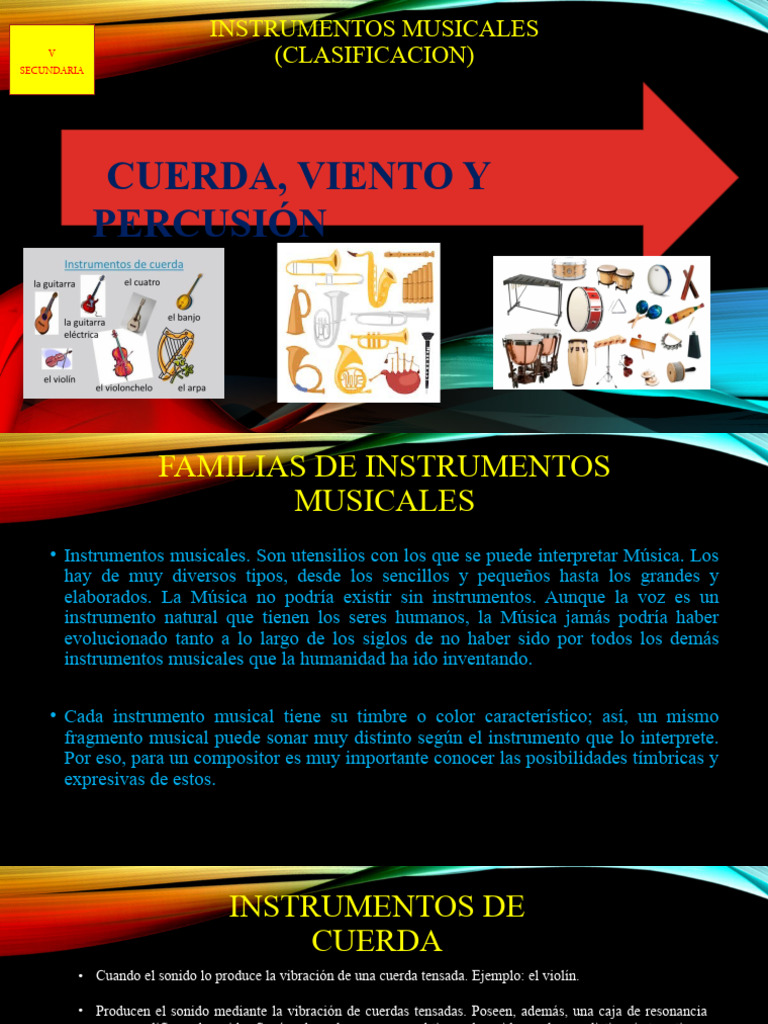 Familia de Instrumentos Musicales | PDF | Instrumentos de cuerda ...