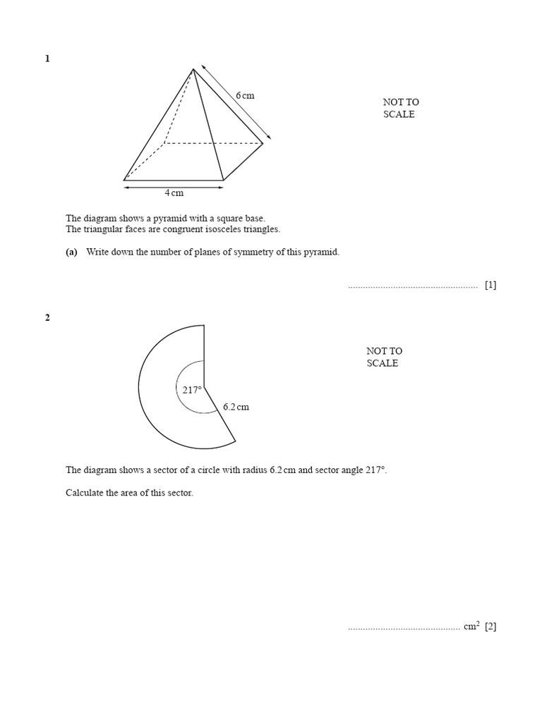 Mensuration Exam Practice Sheet | PDF | Area | Sphere
