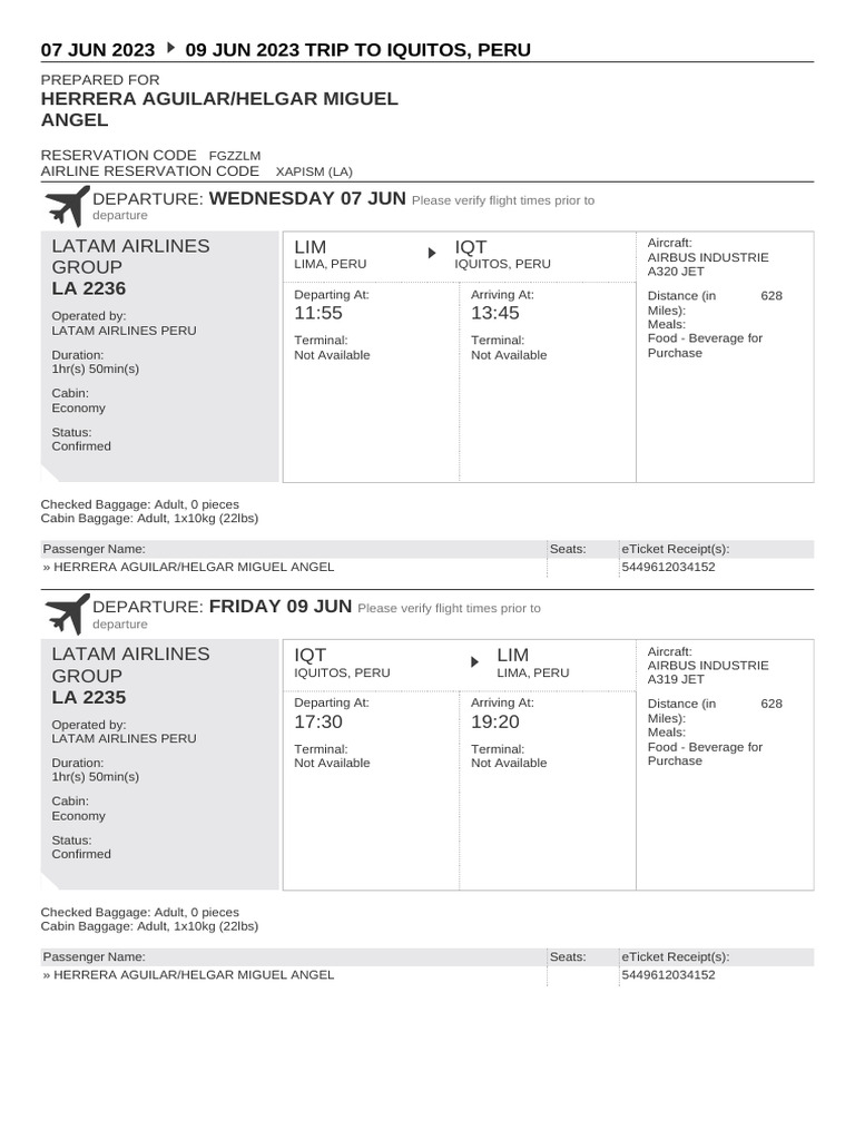 TripCase - Print Your Itinerary | PDF | Aircraft | Aviation