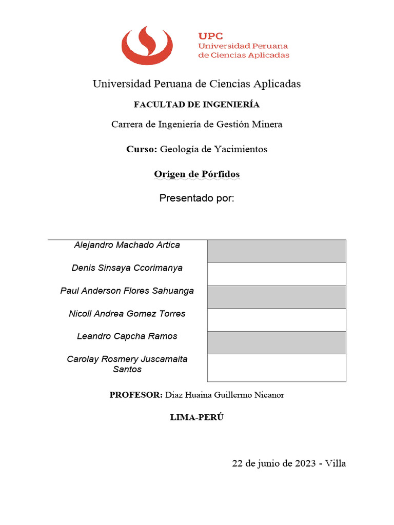 TF - Geologia de Yac | PDF | Minerales | Minería