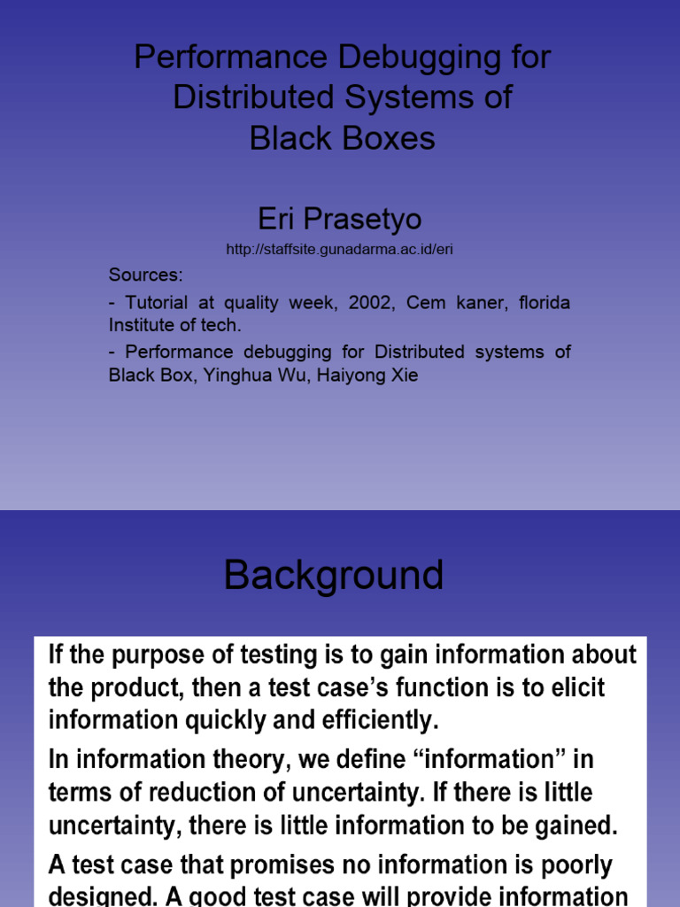BLACK BOX - Test | PDF | Distributed Computing | Networking