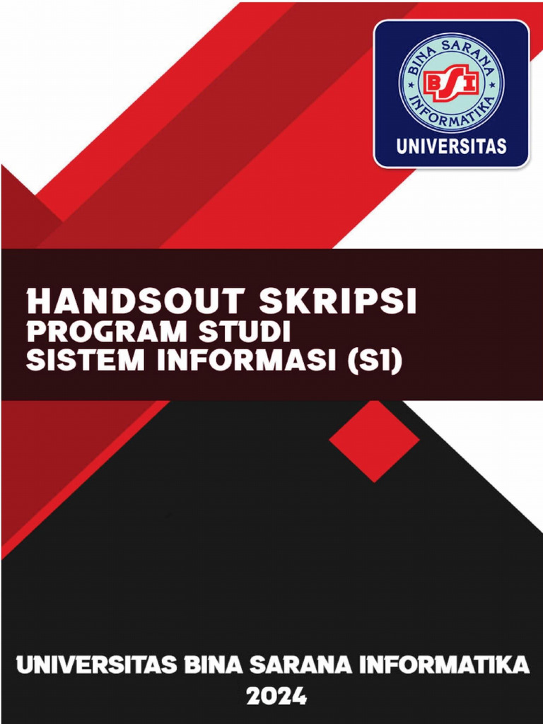 Handout Skripsi Prodi Sistem Informasi Periode 1 Tahun 2024 | PDF