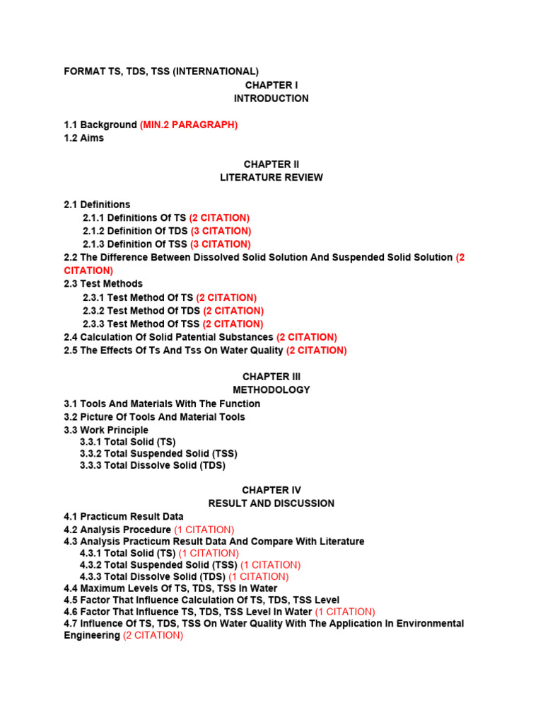 Format TS TDS TSS Inter | PDF