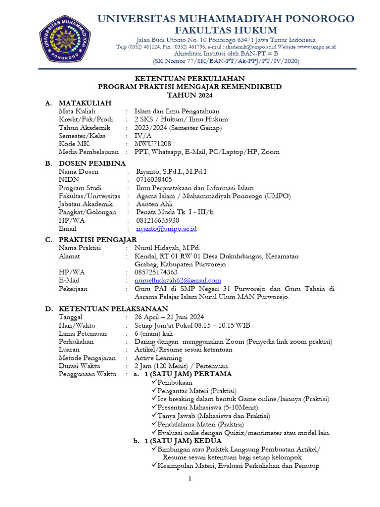 Kontrak HK IIP 2024 A Rev | PDF