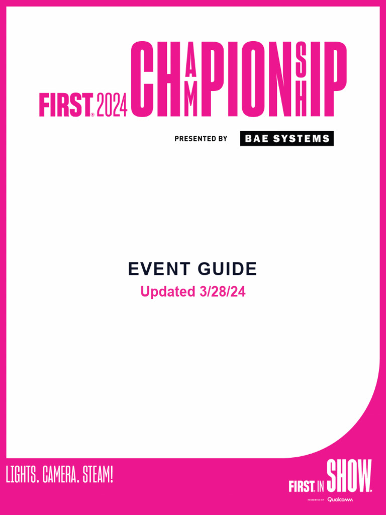 2024 FIRST Championship Event Guide | PDF