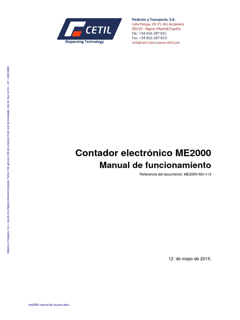 ME2000 Manual de Usuario Rev13 | PDF | Electrónica | Impresora ...