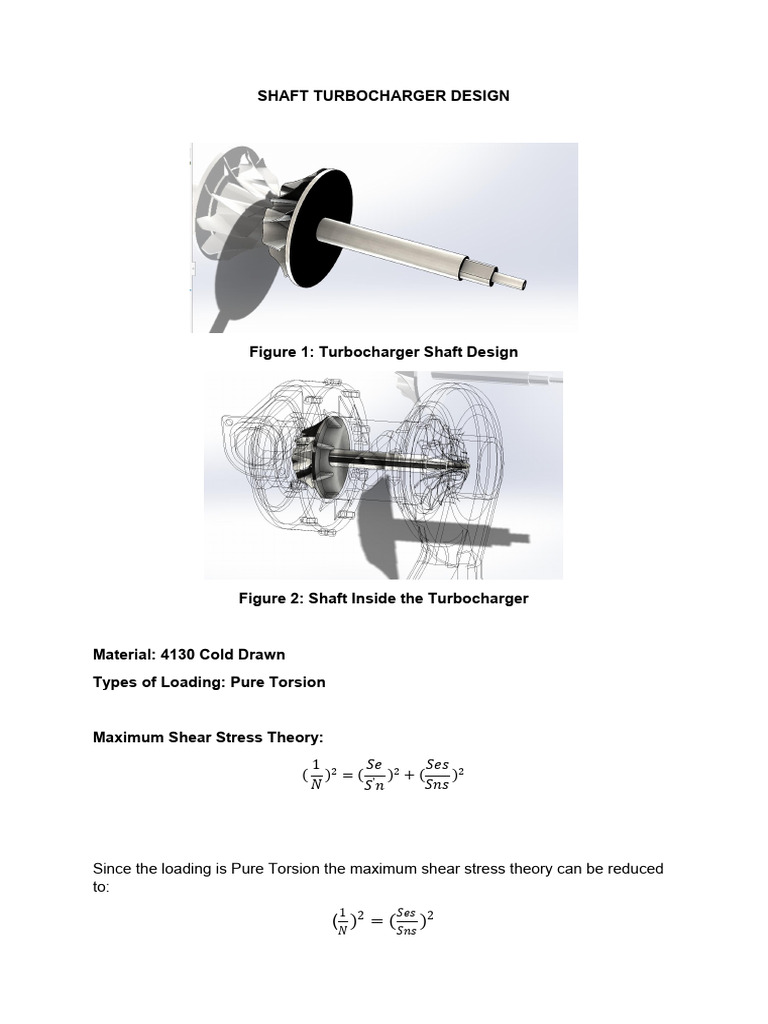 Turbocharger Shaft Design Analysis | PDF | Mechanical Engineering ...