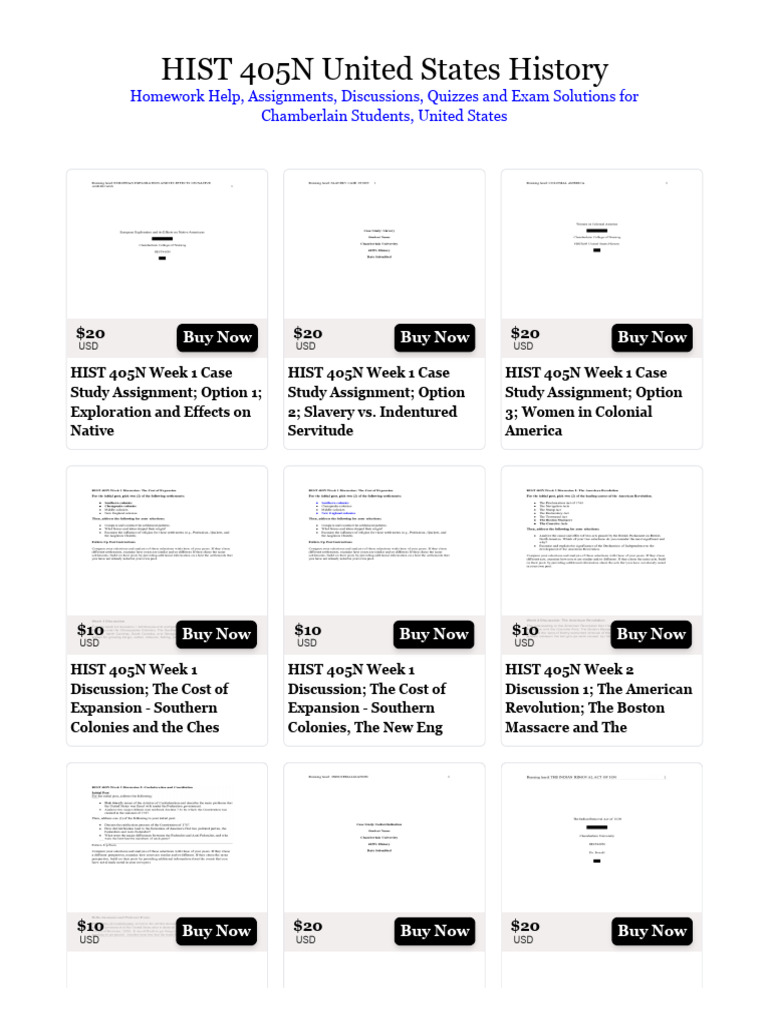 HIST 405N US History Study Resources | PDF | Society Of The United ...