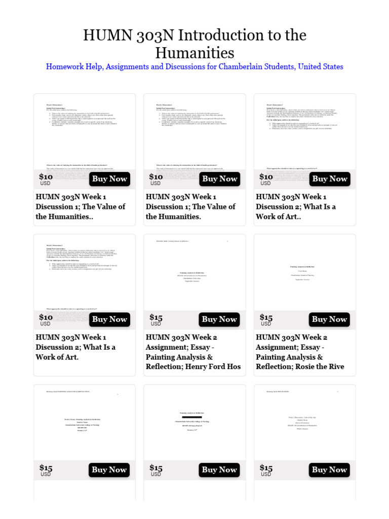 HUMN 303N Introduction To The Humanities | PDF | The Arts