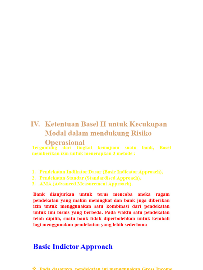 Presentation Beban Modal Untuk Risiko Operasional | PDF