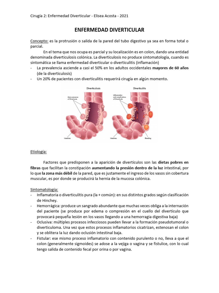 Enfermedad Diverticular | PDF | Especialidades Medicas | Enfermedades y trastornos