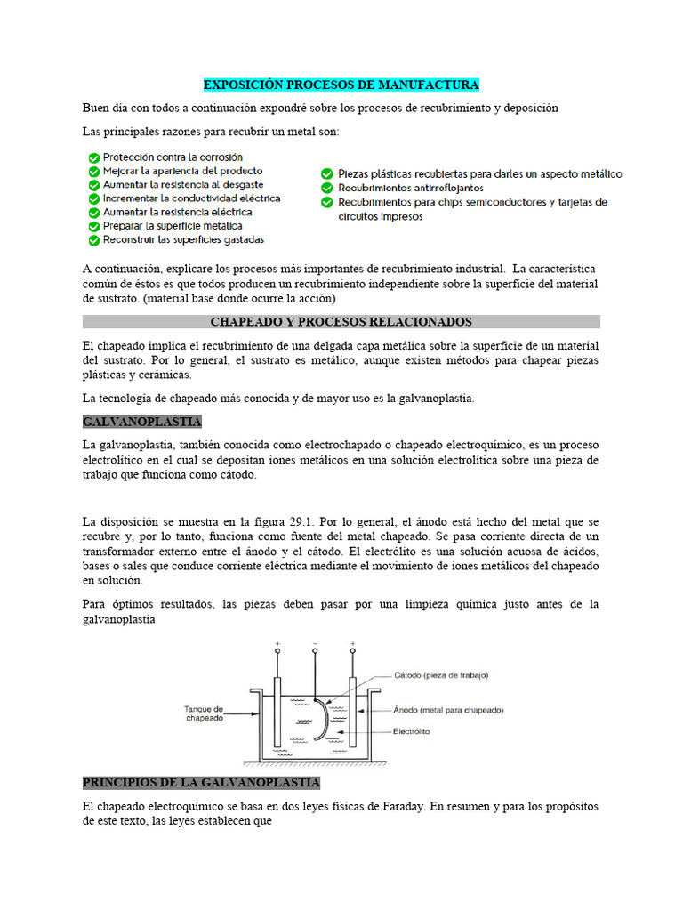 Exposición Procesos de Manufactura | PDF | Rieles | Revestimiento