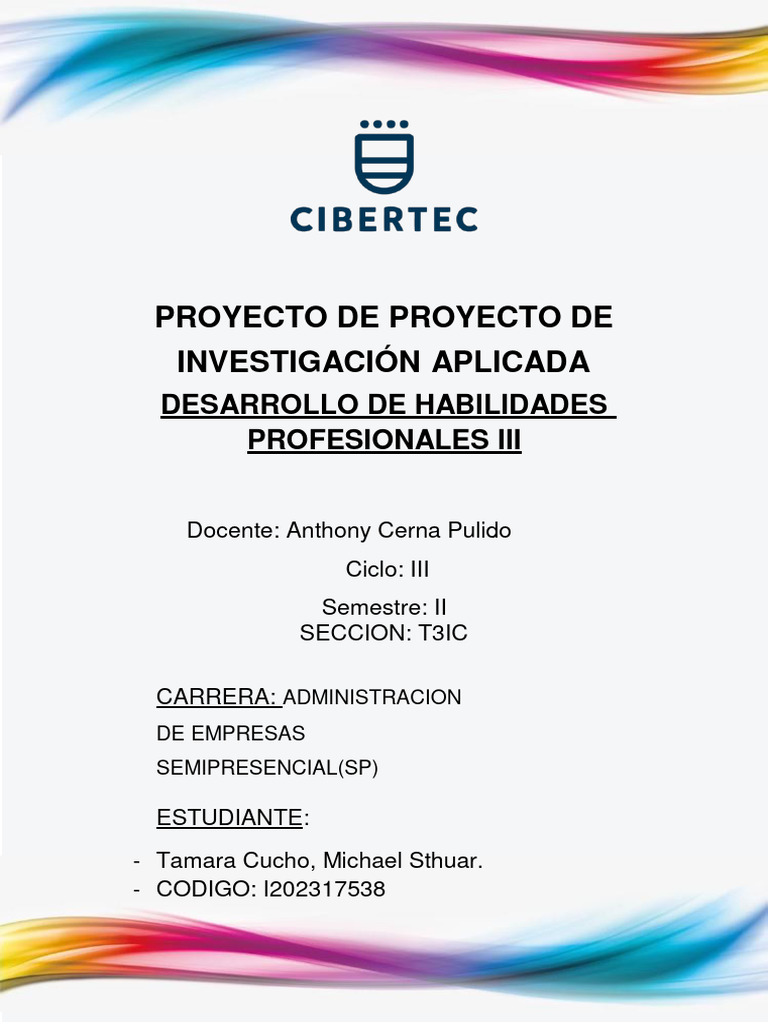 Proyecto CV - Tamara Cucho - Michael Sthuar | PDF | Business | Empleo