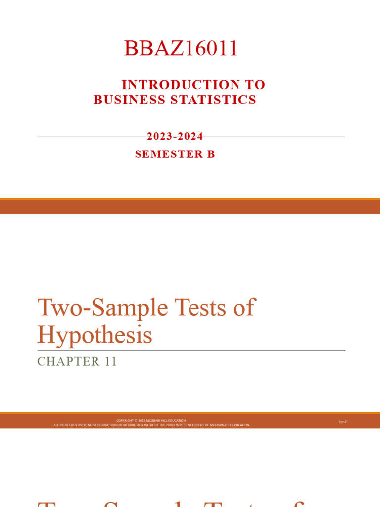 Chapter 13 | PDF | Standard Deviation | Statistical Hypothesis Testing