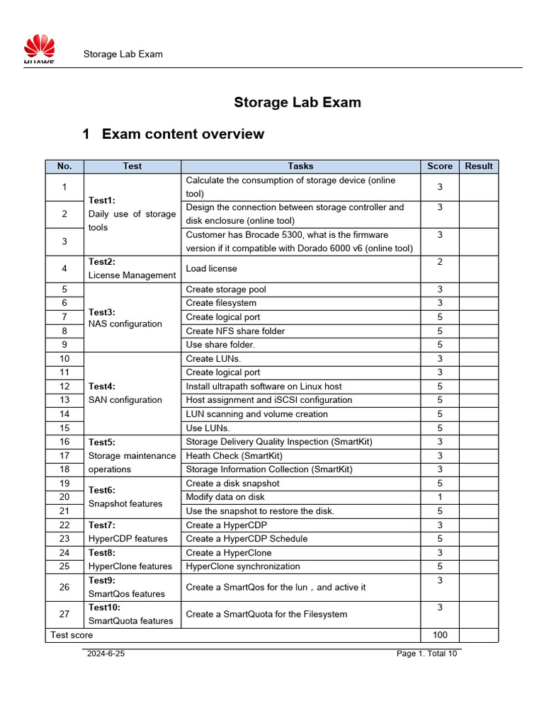 Storage Lab Exam Guide | PDF | File System | Computer Hardware