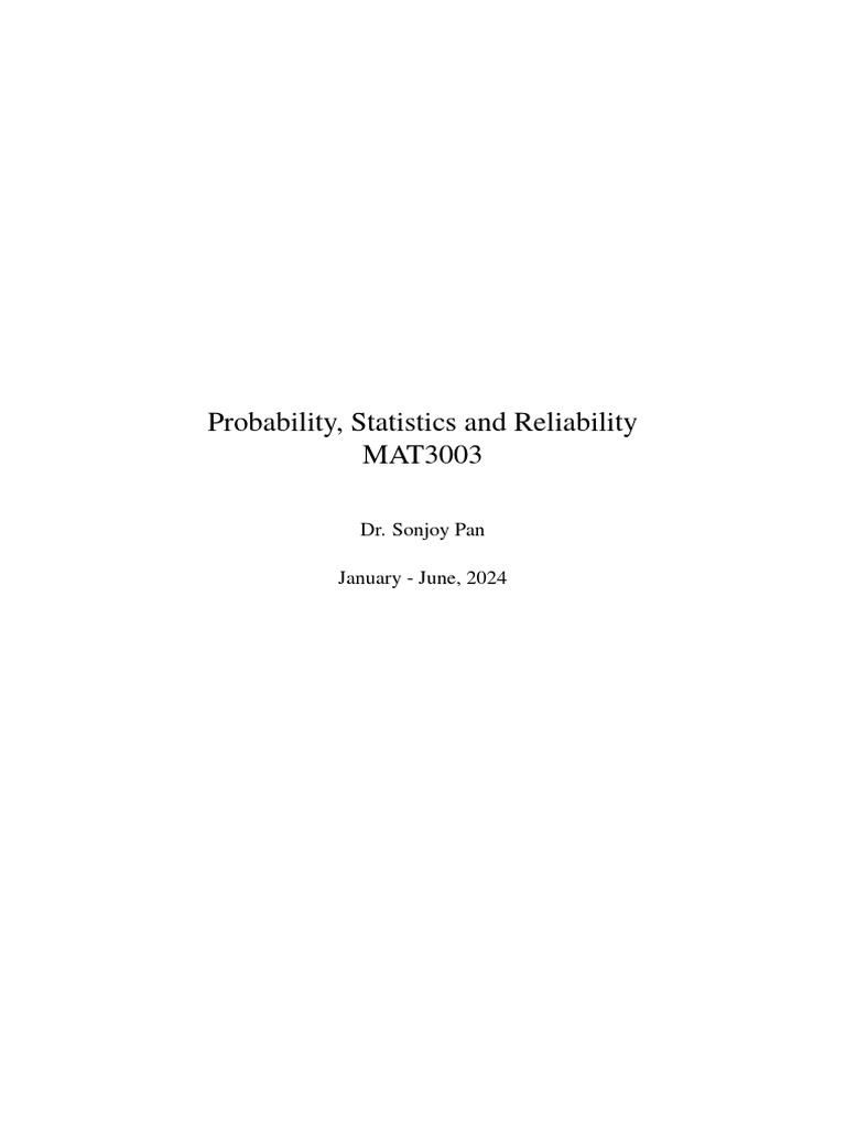 MAT3003 Modules - (1 2 3) - Updated | PDF | Probability Distribution | Probability And Statistics