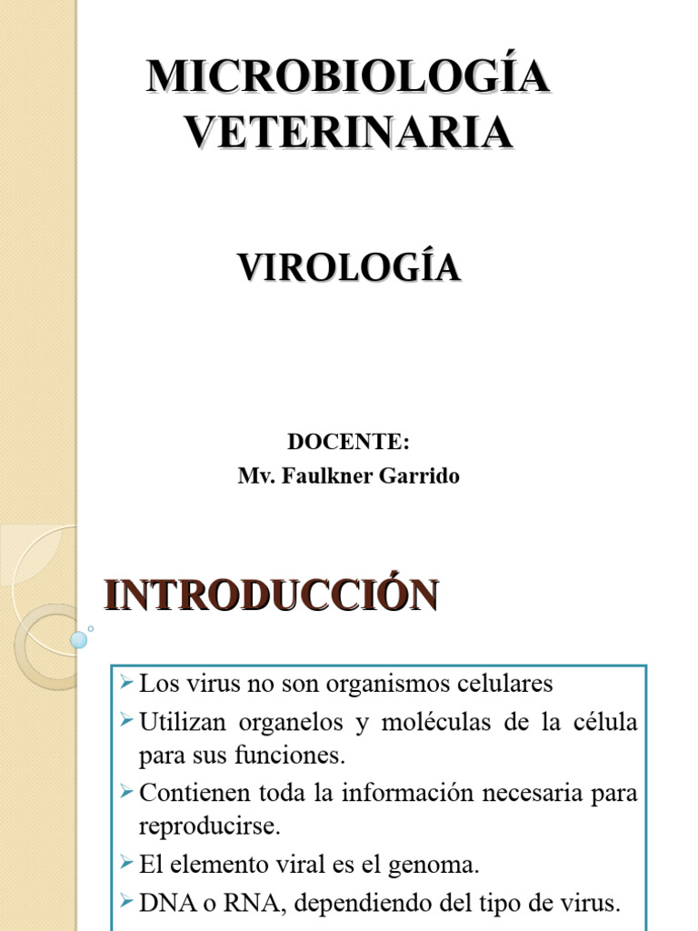 Clase 3. Virología Veterinaria | PDF | Virus | Biología