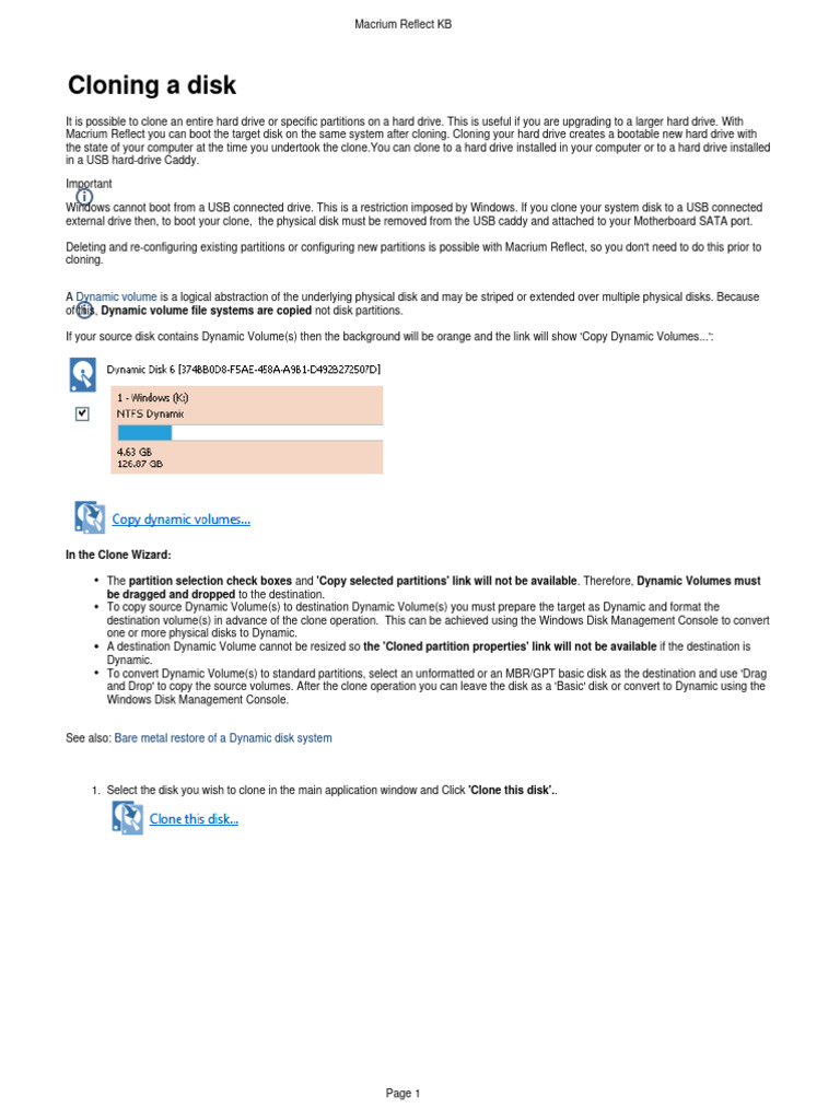 Macrium Reflect Disk Cloning Guide | PDF | File System | Solid State Drive