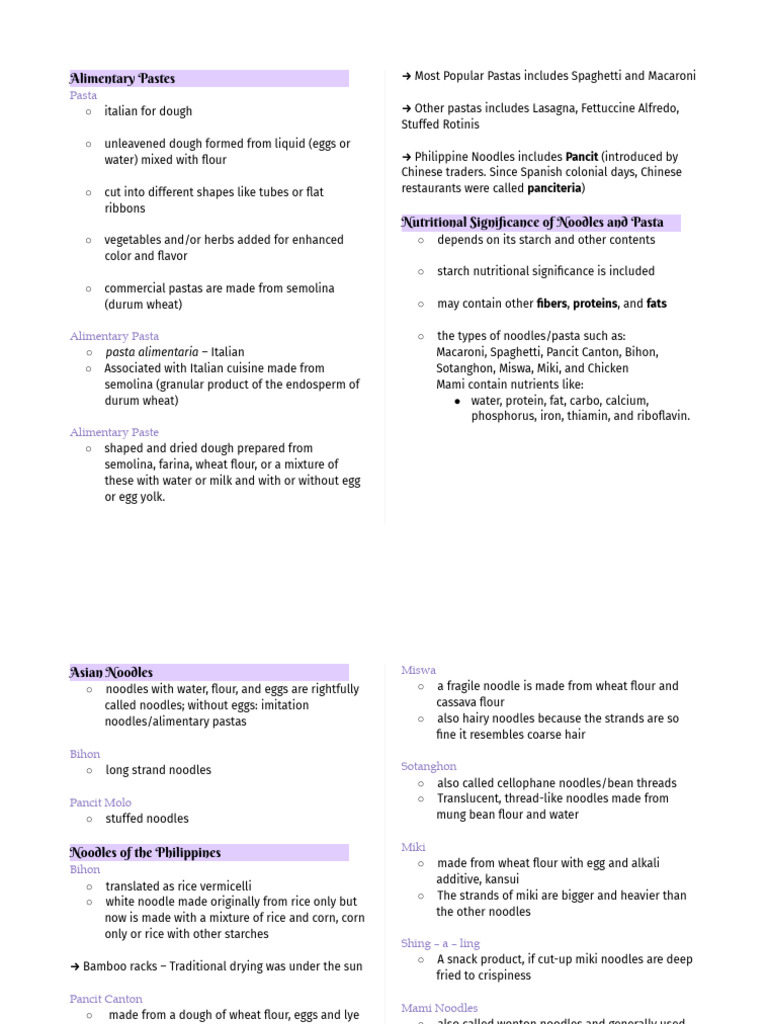 Alimentary Pastes and Noodles Guide | PDF | Pasta | Noodle