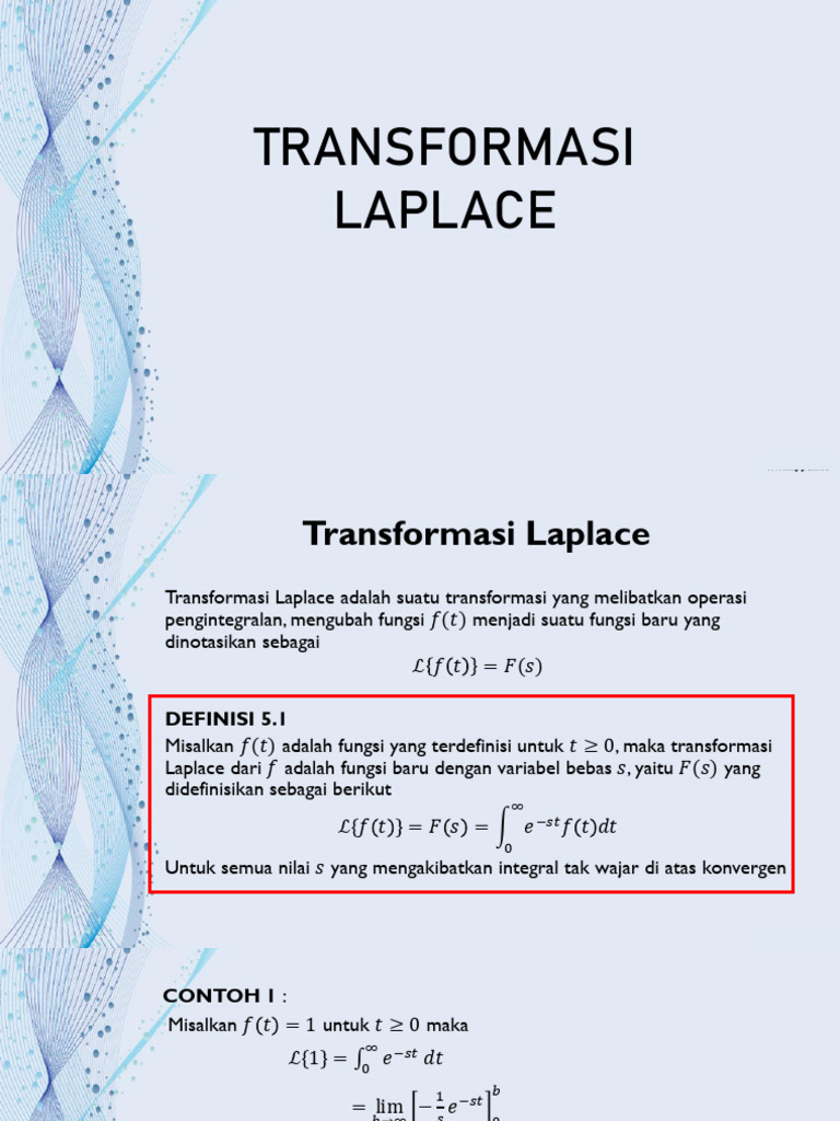 Transformasi Laplace | PDF | Metode & Bahan Ajar