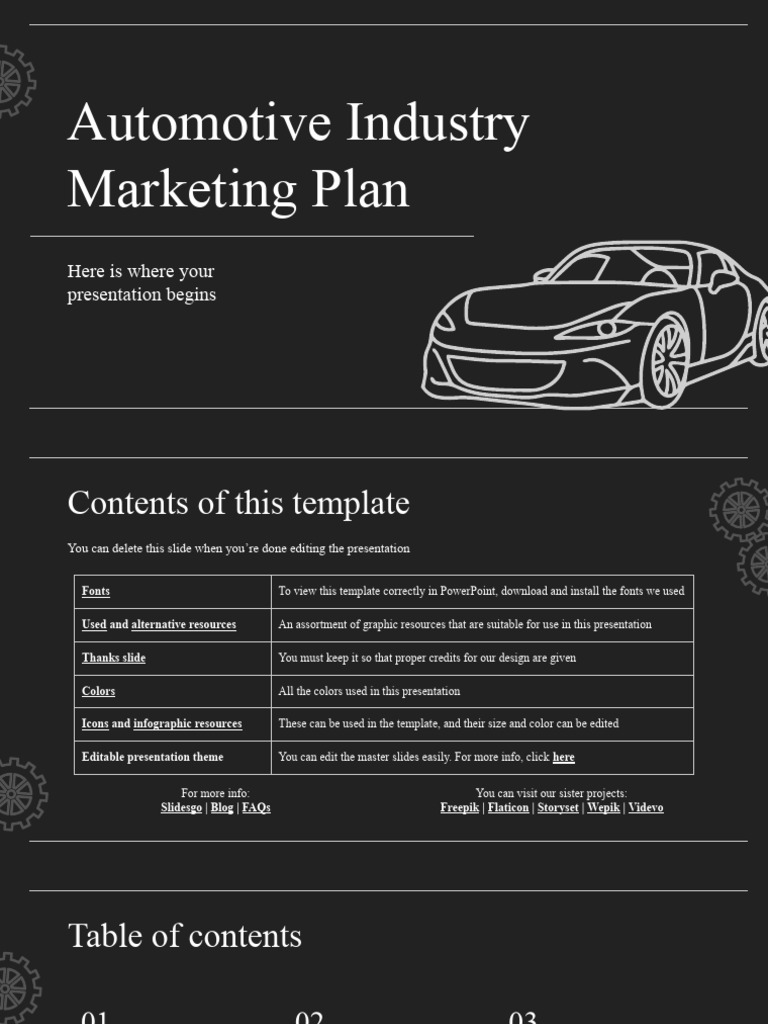 Automotive Industry Marketing Plan by Slidesgo | PDF | Market ...