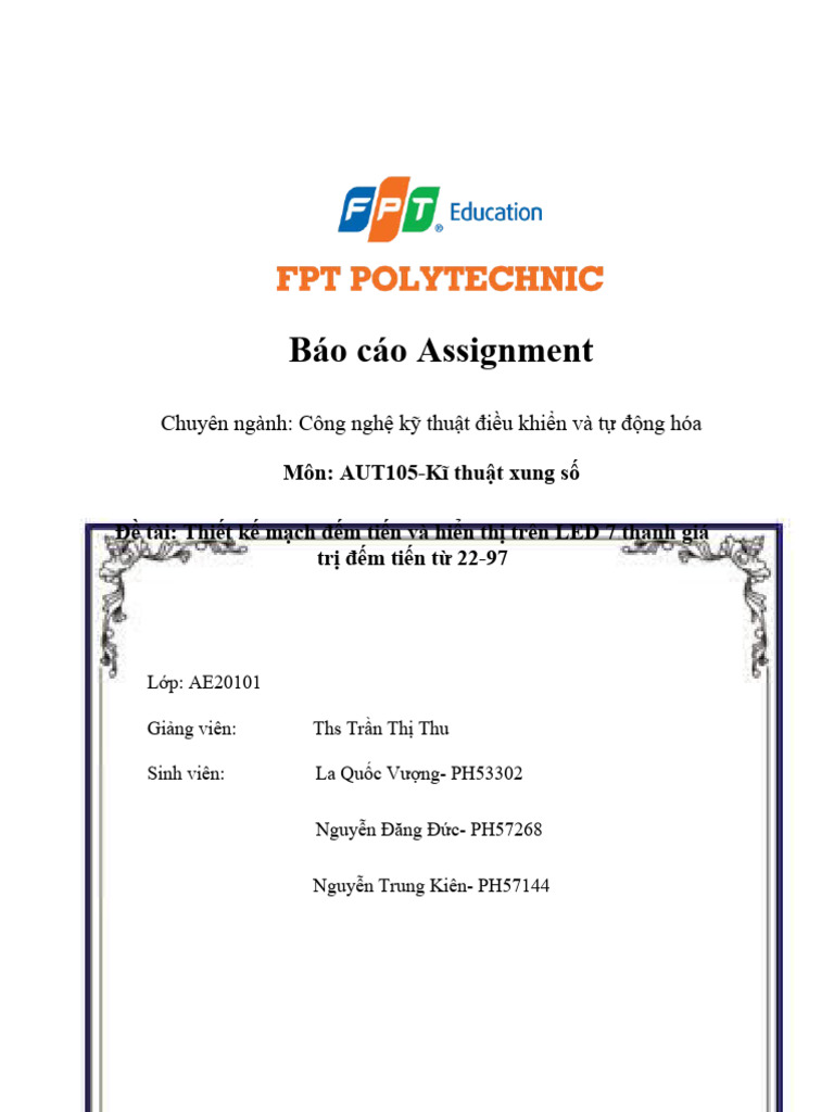 AUT105-ASM Nhóm 1 | PDF