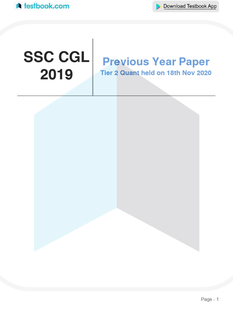 SSC CGL 2019 Tier 2 Quant 18th Nov 2020 E9cf5c80 | PDF | Qualifications ...