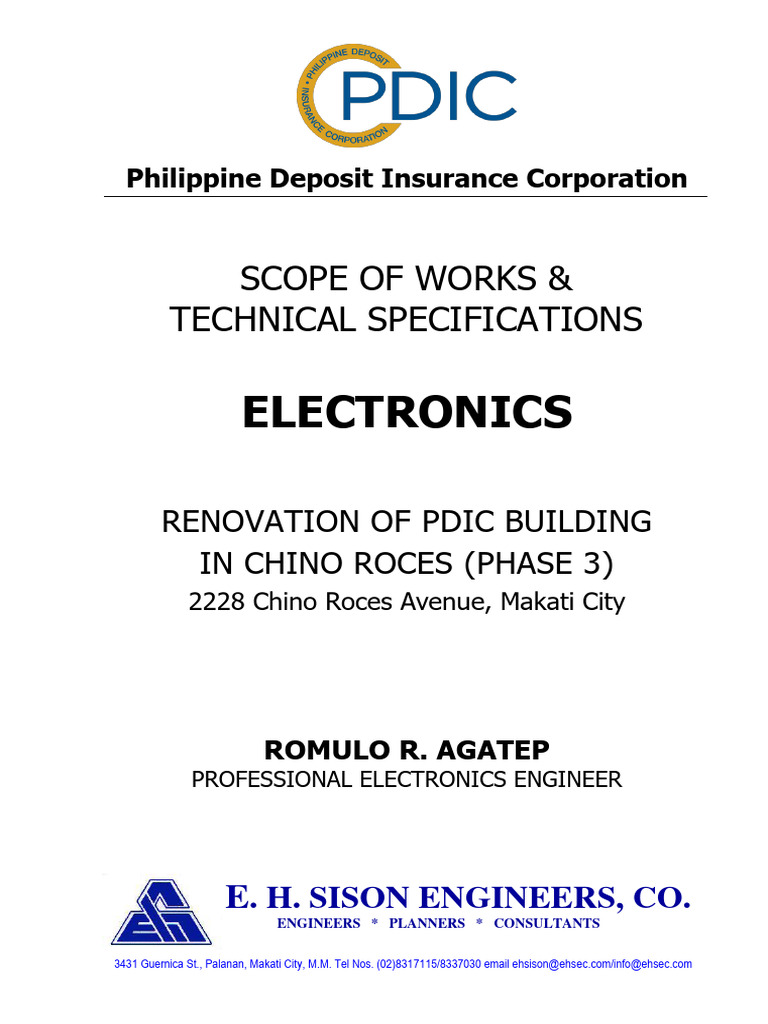PDIC Building Renovation Cabling Specs | PDF | Electrical Connector ...