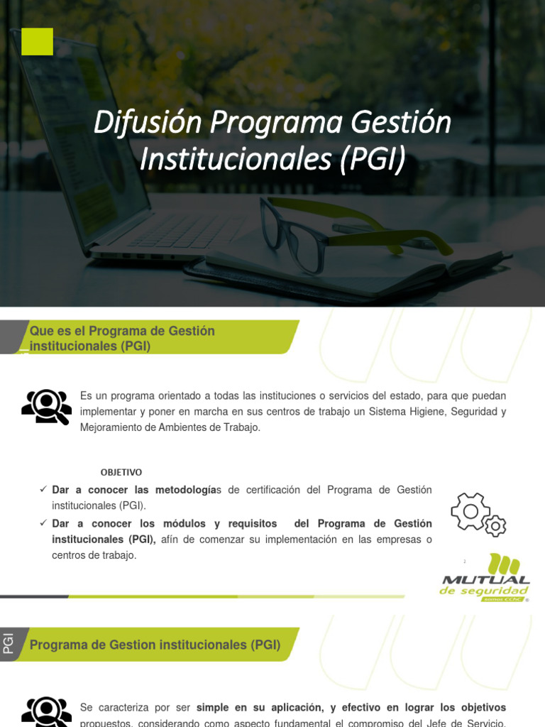Qué es el Programa de Gestión Institucionales | PDF
