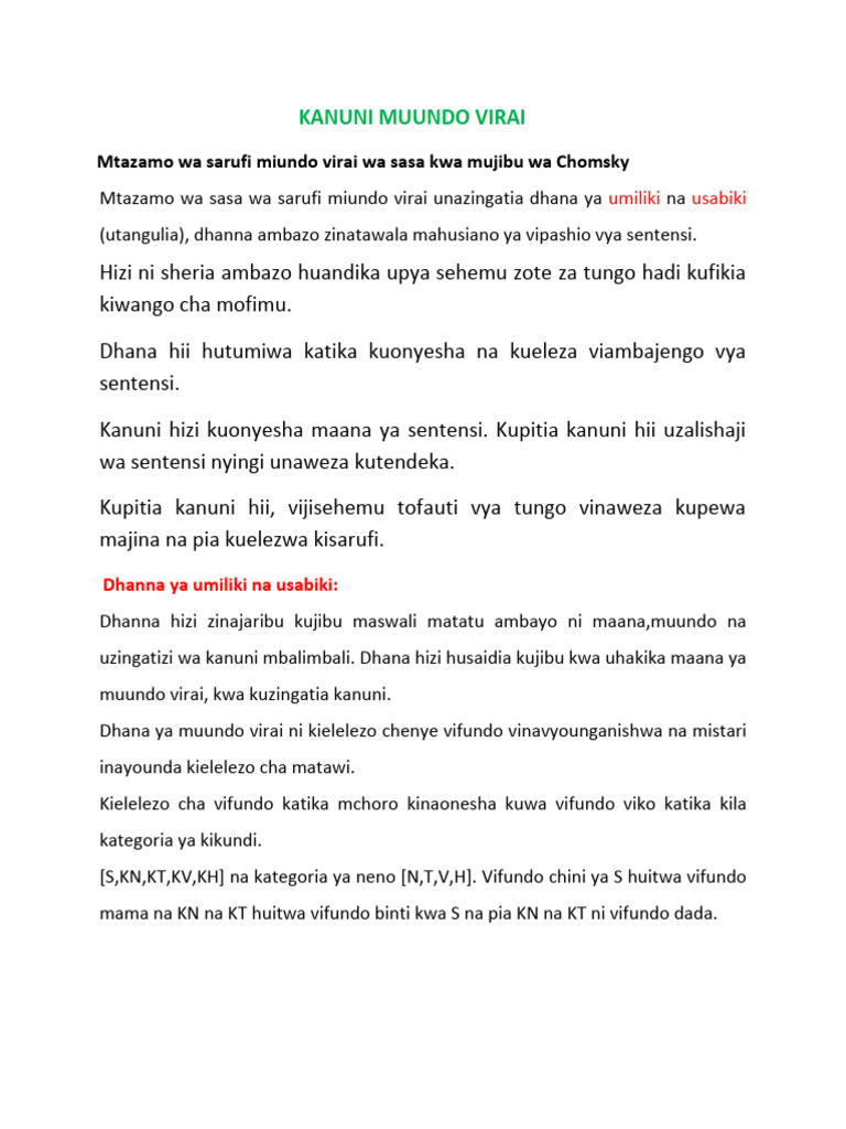 Kanuni Muundo Virai | PDF