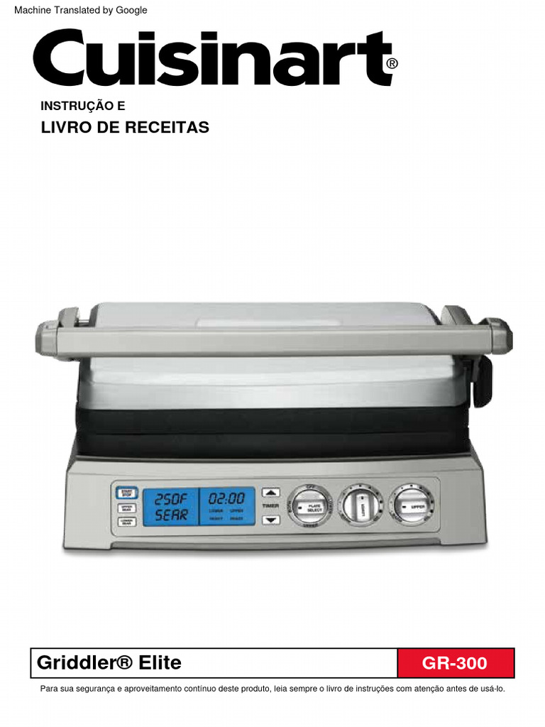 Cuisinart Griddler Elite GR 300WS User Manual 2 | PDF