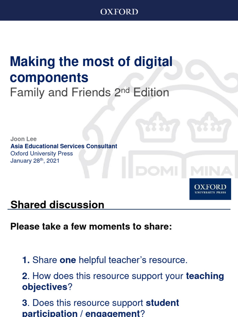 Family and Friends Digital Components | PDF | Classroom | Educational ...