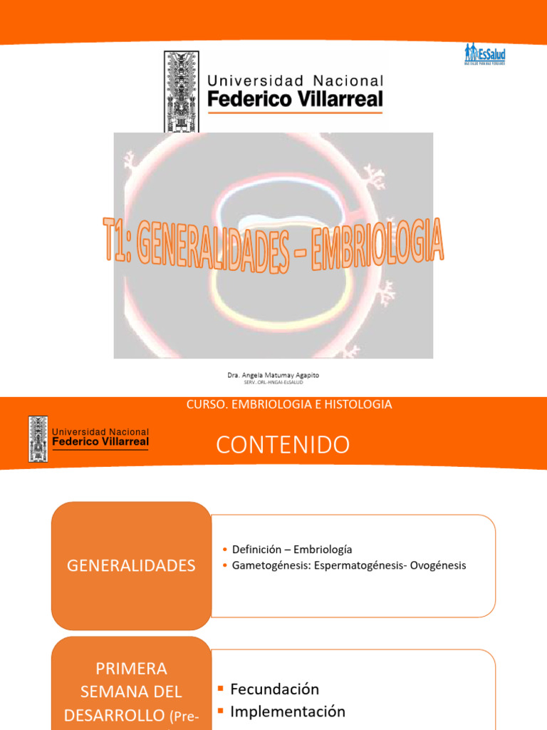 T1 Generalidades - P. Preembrionario I 1ra Semana | PDF | Embrión | El embarazo