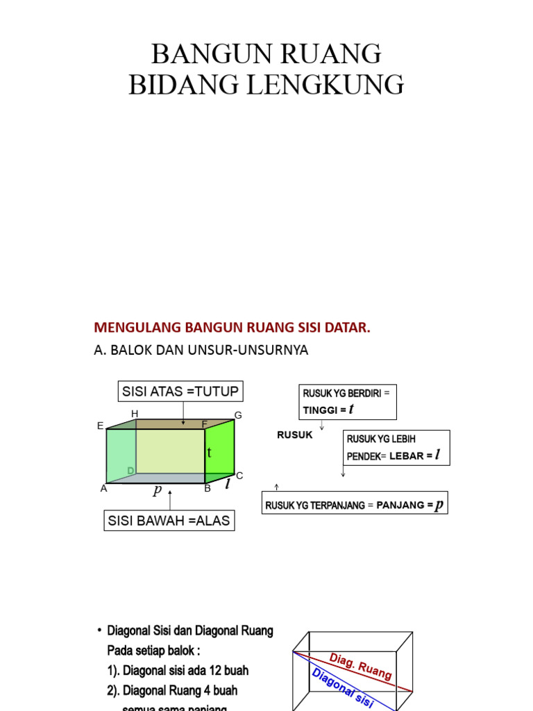 Modul Bangun Ruang Sisi Lengkung | PDF