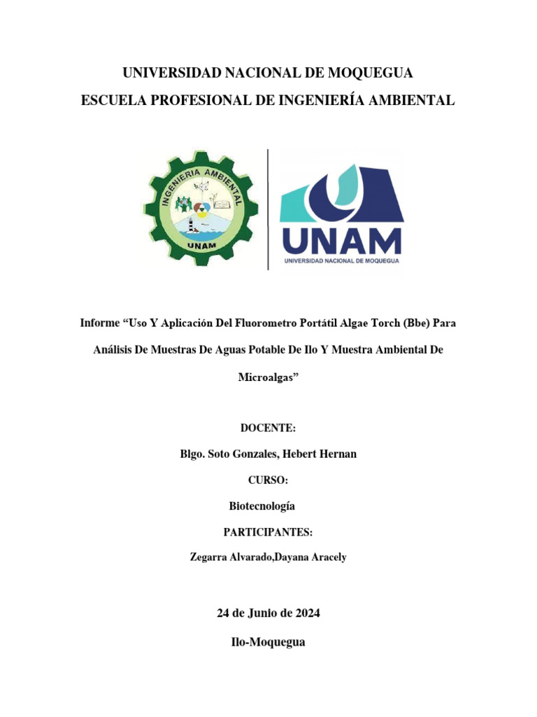 Uso Y Aplicación Del Fluorometro Portátil Algae Torch (Bbe) | PDF ...