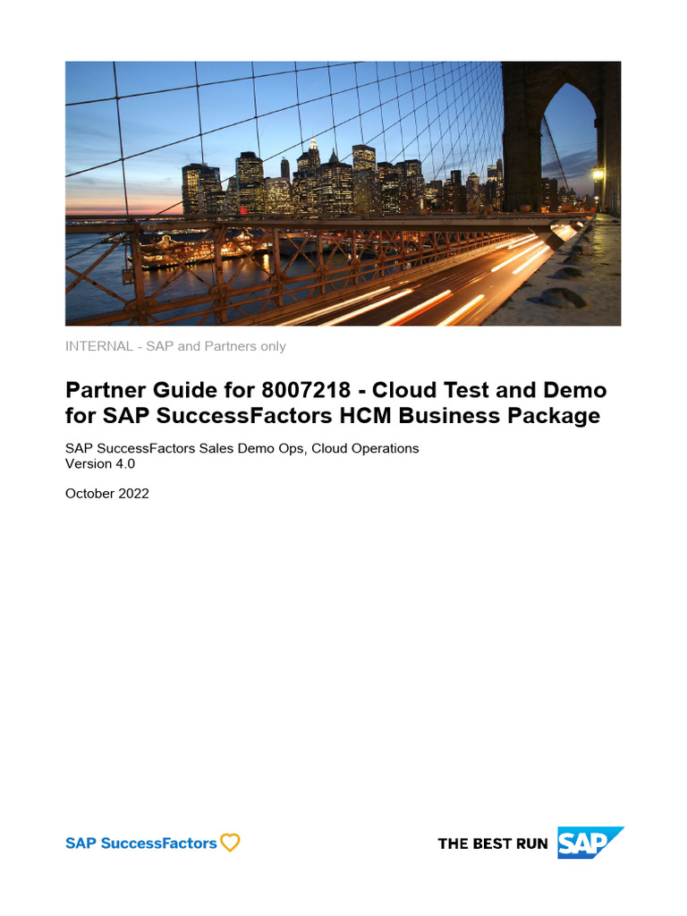 SAP SuccessFactors HCM Demo Guide | PDF | Login | Cloud Computing