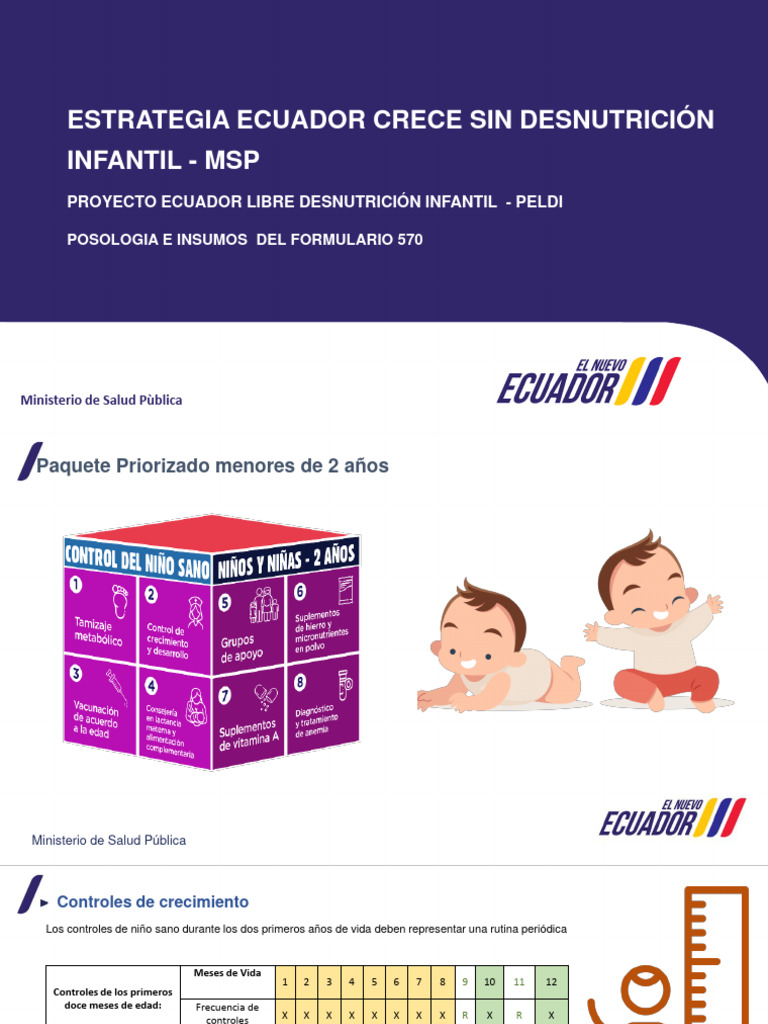 Paquete Prioritario MSP para Niños y Gestantes | PDF | Vitamina a ...