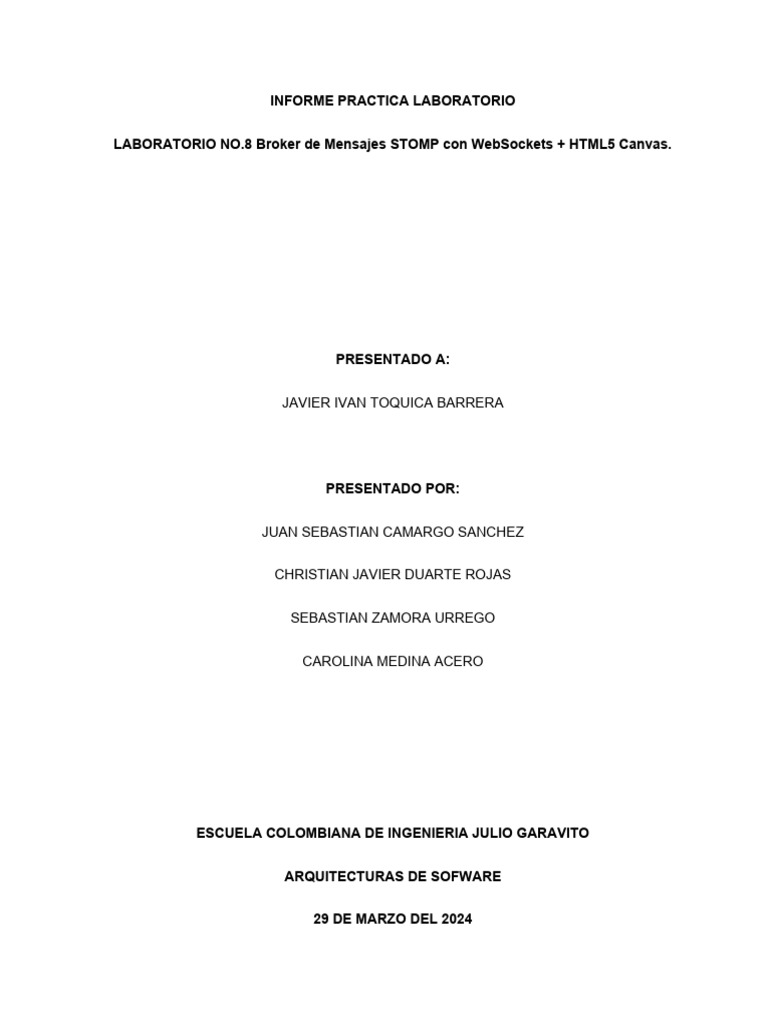 Lab8 Grupo5 | PDF | Script Java | Servidor (Computación)