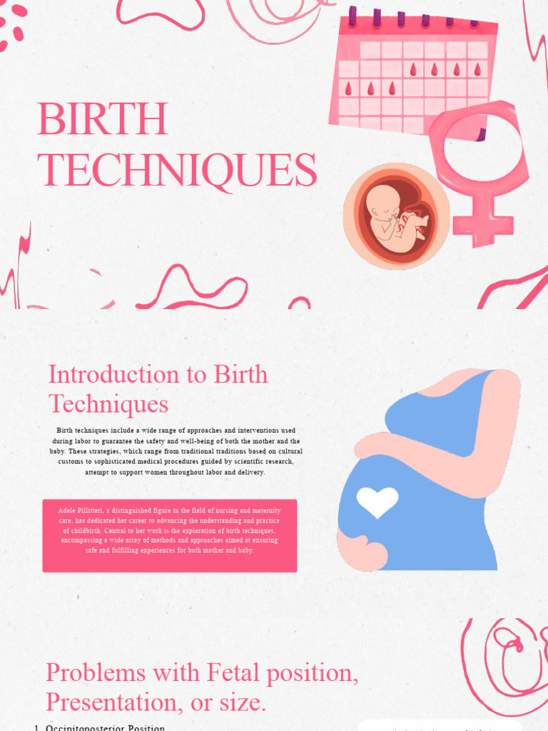 NCM109 Birth Technique | PDF | Childbirth | Caesarean Section