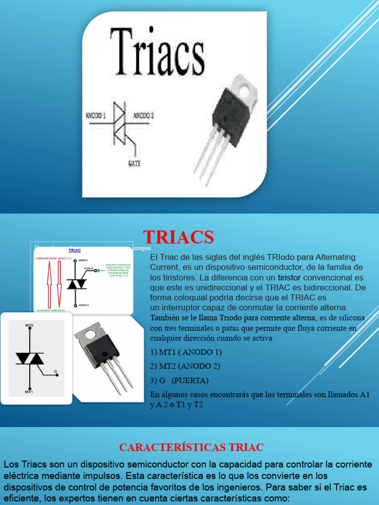TRIACS | PDF | Corriente eléctrica | Equipo eléctrico