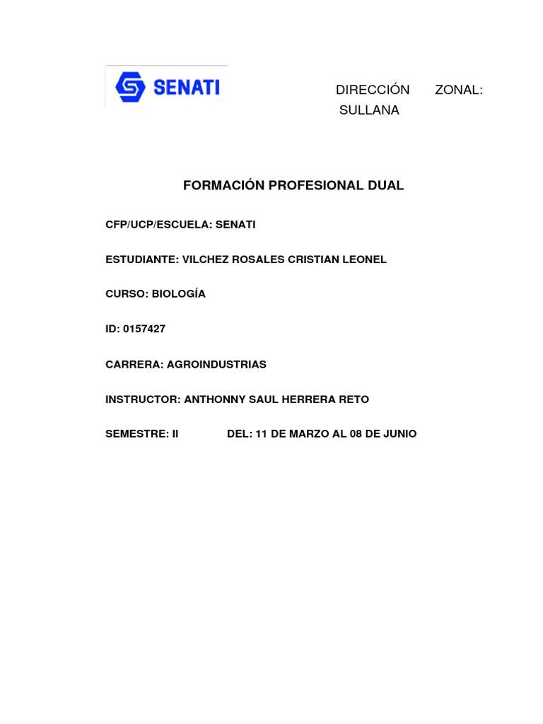 Biología Entregable Senati Trabajo Final | PDF | Fermentación | Vino
