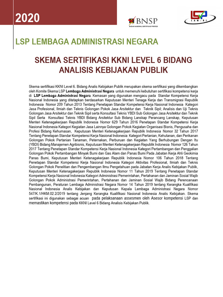4. Lsp Lan Skema Kkni Level 6 | PDF