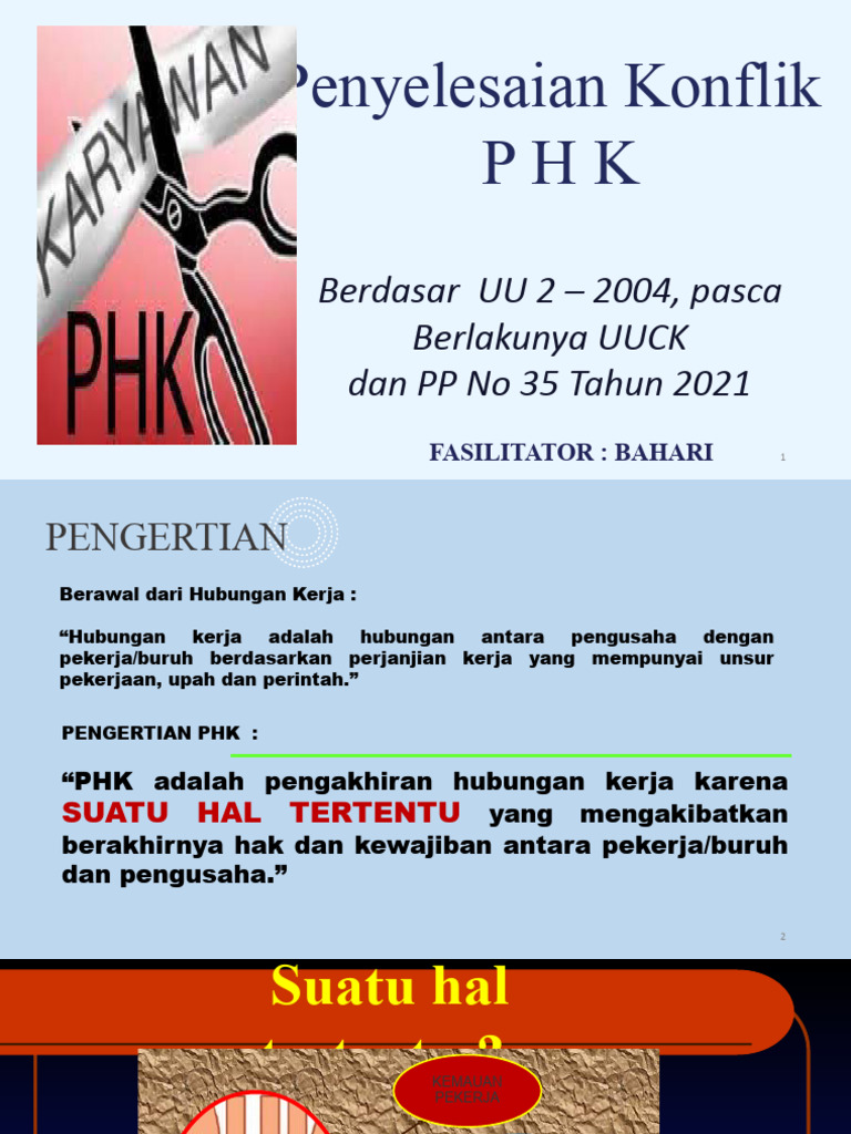 Tentang PHK Berdasar UU CK | PDF