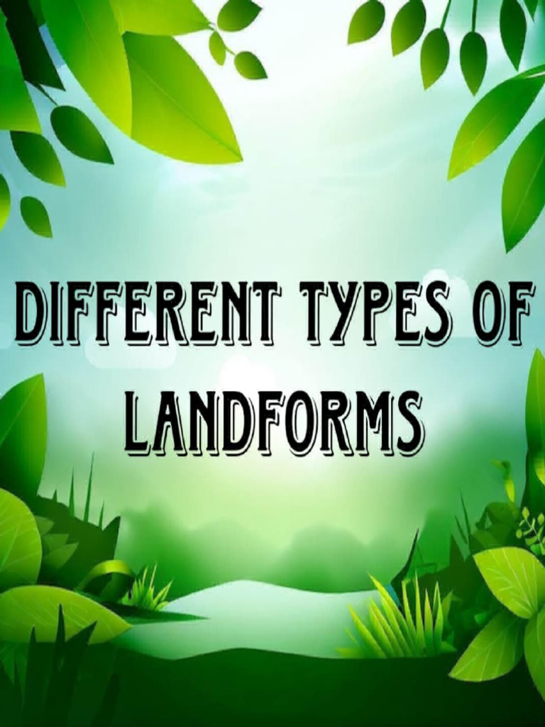 Different Types of Landforms | PDF | Lagoon | Desert