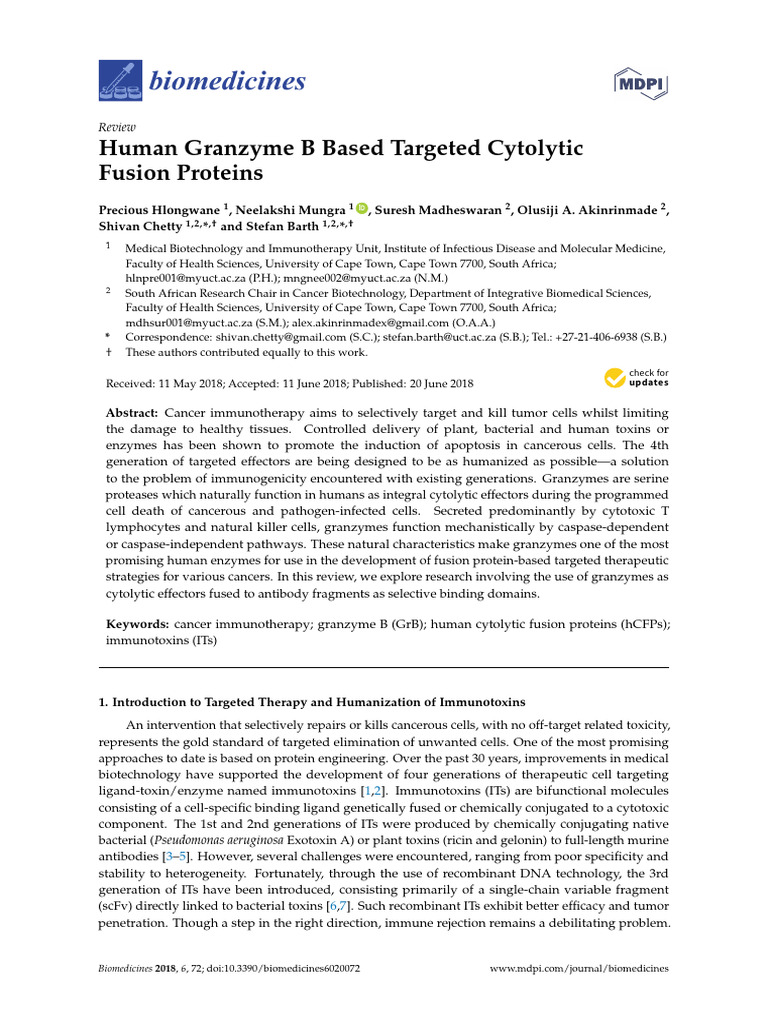 2018 Suresh Granzyme B | PDF | Apoptosis | Cytotoxic T Cell