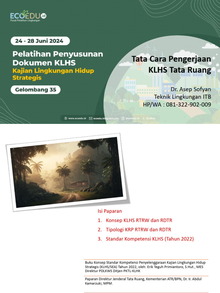 01 Tata Cara KLHS Tata Ruang | PDF