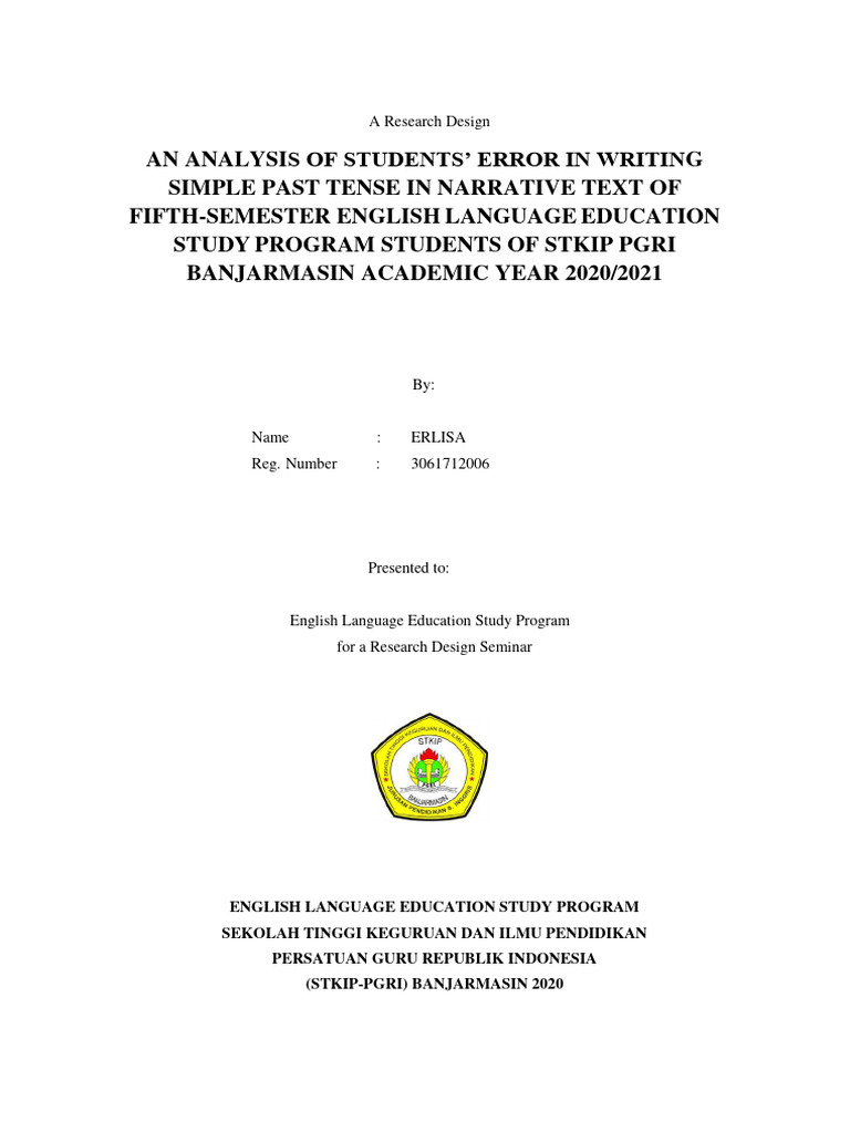 Contoh Proposal 2 | PDF | Second Language | Narrative